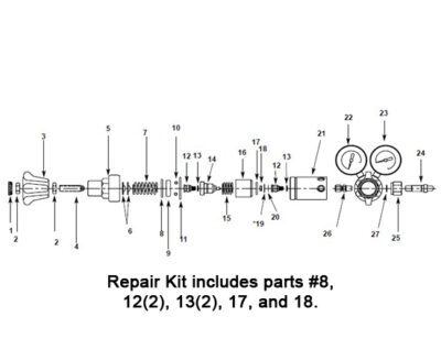 Harris 8700 Relieving Inert Repair Kit – Regulator and Torch Exchange, Inc.