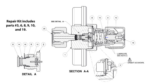 G150-15-510 Acetylene Repair Kit – Regulator and Torch Exchange, Inc.