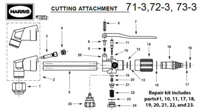 Harris 72-3 Repair Kit – Regulator and Torch Exchange, Inc.